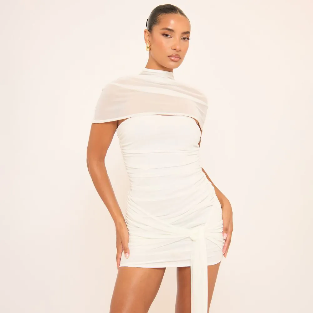 Short Sleeve Mesh Overlay T Shirt Dress Pink Short Sleeve Midi T-Shirt ...